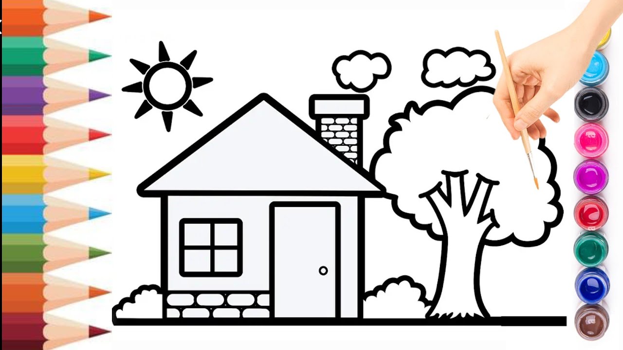HOW TO DRAW BEAUTIFUL HOUSE 🏡 DRAWING ||STEP BY STEP|| - YouTube