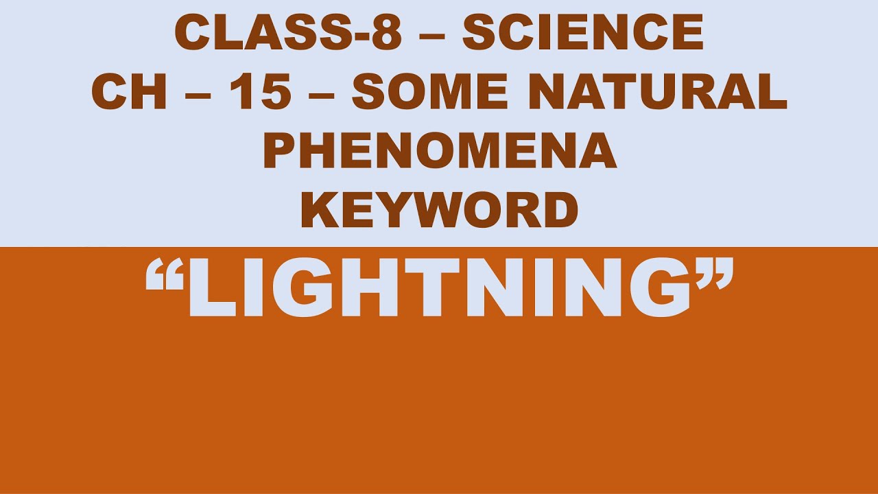 Definition of Lightning for class 8 science. - YouTube
