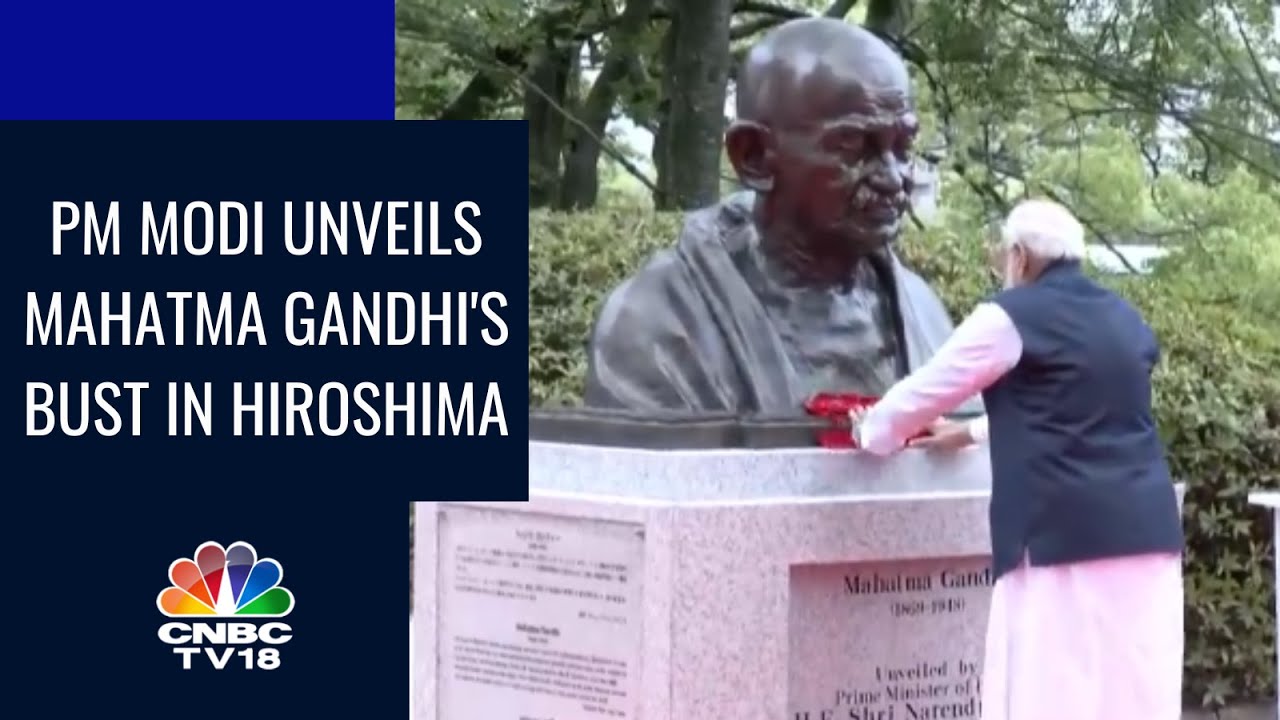 G7 Summit: PM Modi Unveils Mahatma Gandhi's Bust In Hiroshima, Site Of ...