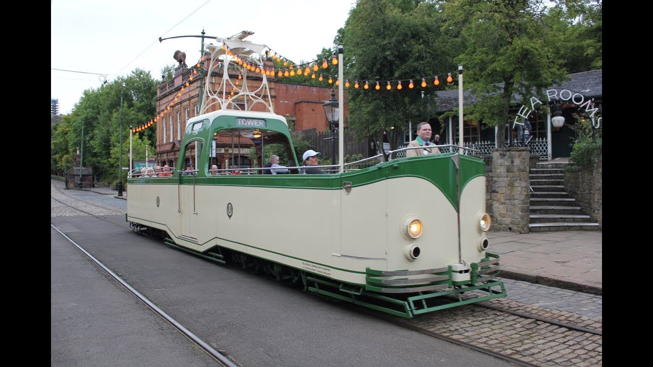 Blackpool Open Boat Tram 236 at Crich Tramway Village 20-08-2017 - YouTube