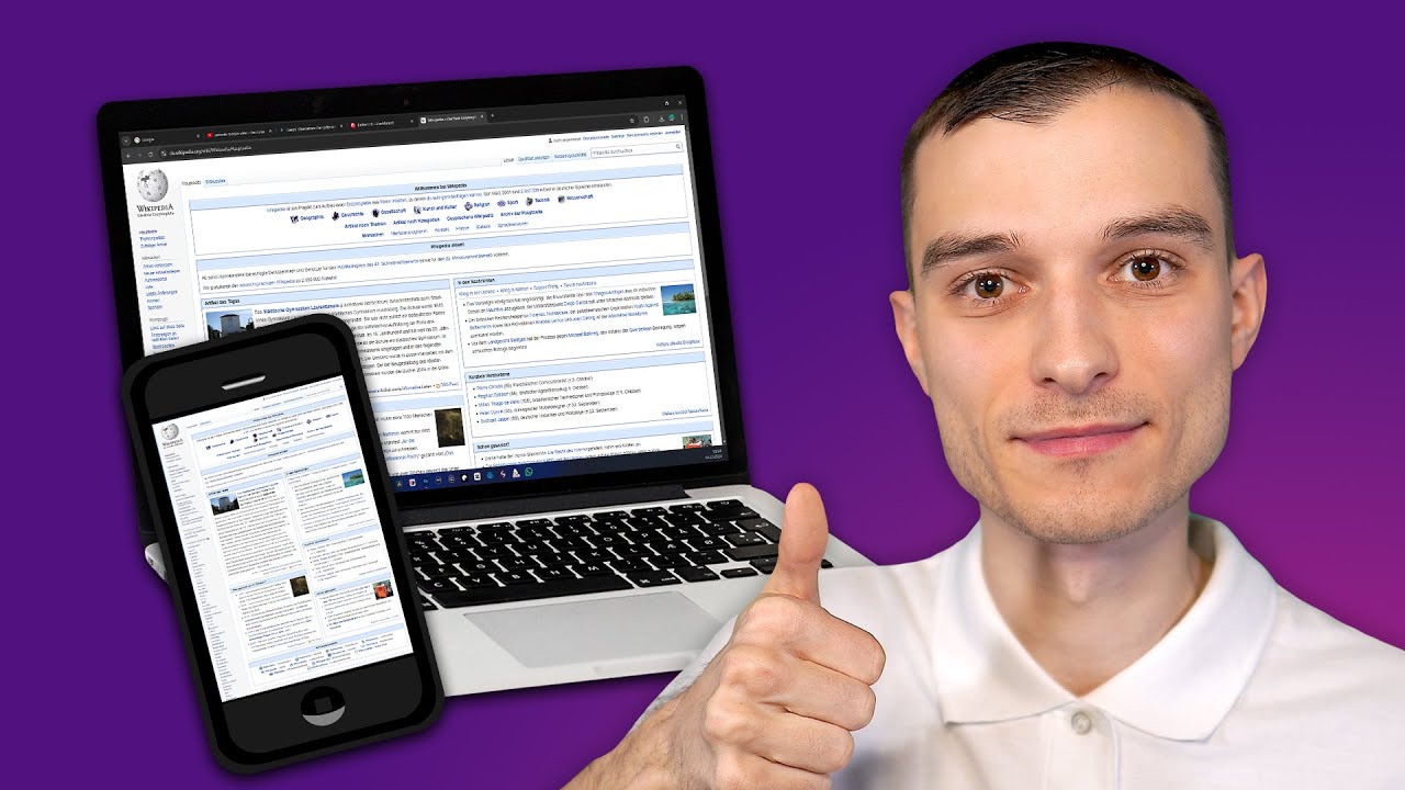 Mobile Ansicht einer Webseite auf dem Computer anzeigen - YouTube