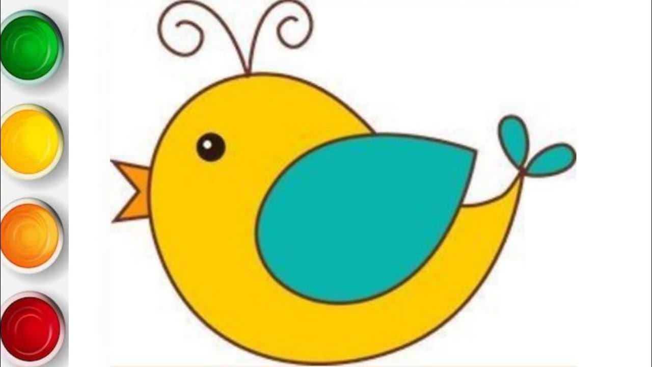 How To Draw Bird Easy Drawing For kids|Bird Drawing for Beginners|Bird ...