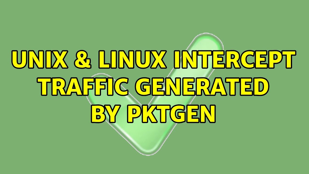 Unix & Linux: intercept traffic generated by pktgen - YouTube
