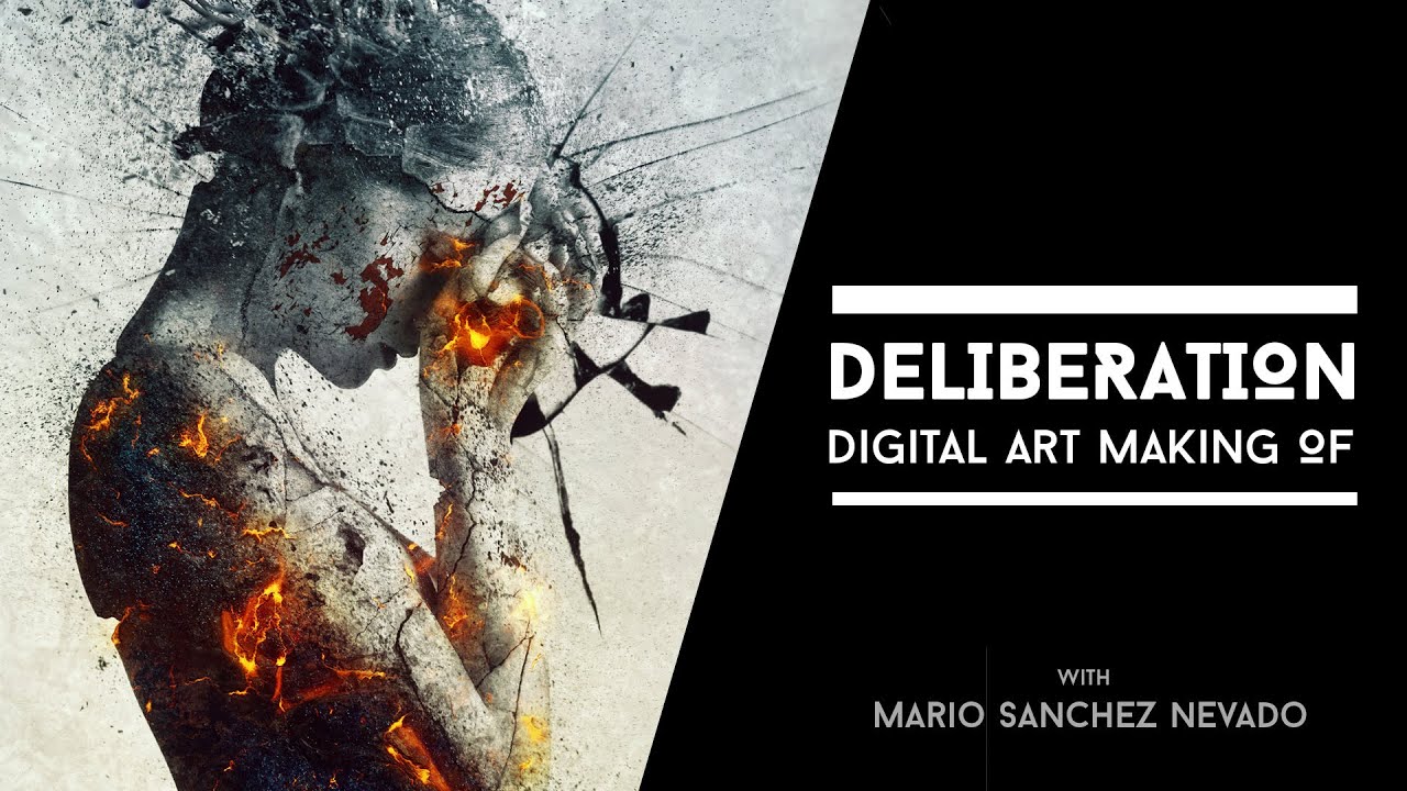 PHOTOSHOP Timelapse: "Deliberation" DIGITAL ART Making Of - YouTube