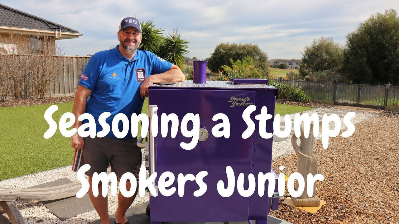Seasoning a Stumps Junior Smoker - YouTube