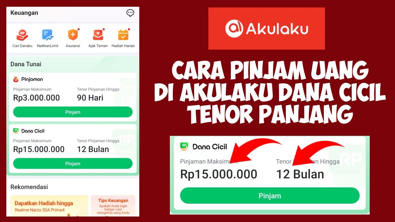 CARA PINJAM UANG DI AKULAKU DANA CICIL TERBARU CEPAT DISETUJUI - YouTube