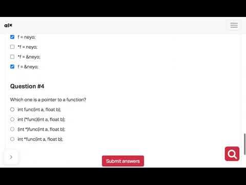 0x0F. C - Function pointers quiz questions - YouTube