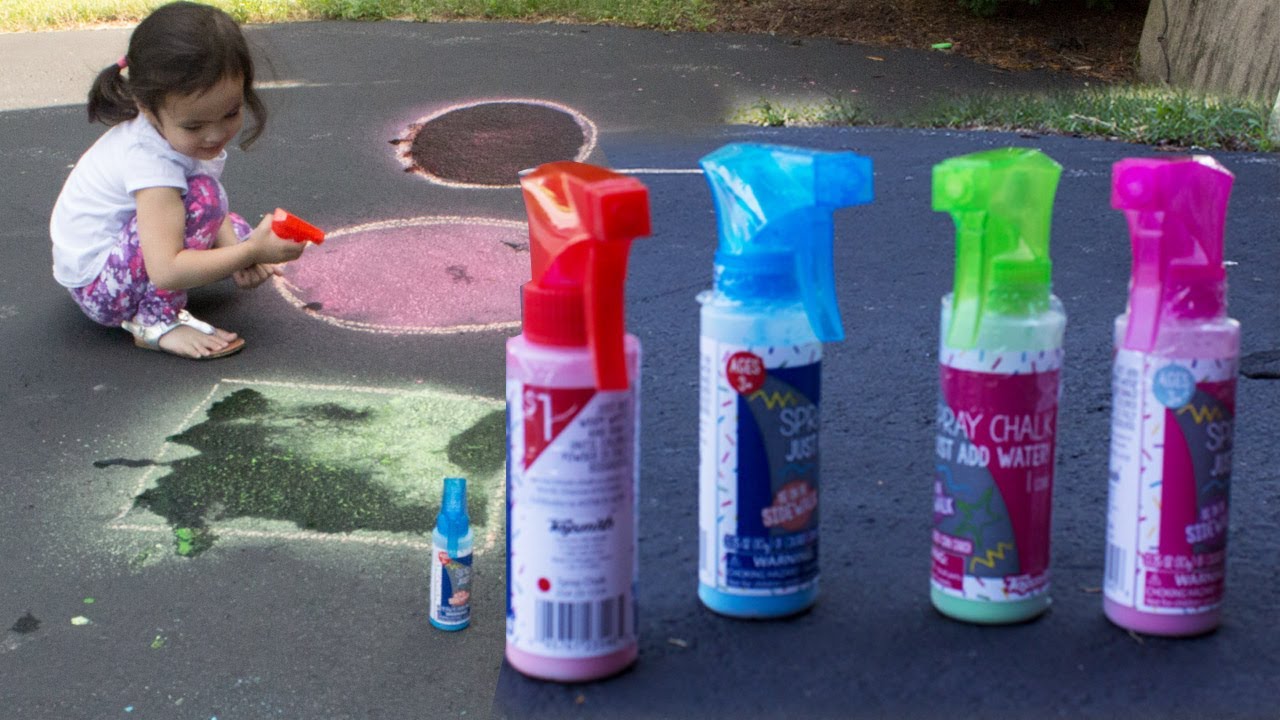 Learning Shapes and Colors using Spray chalk | Video for Toddler - YouTube