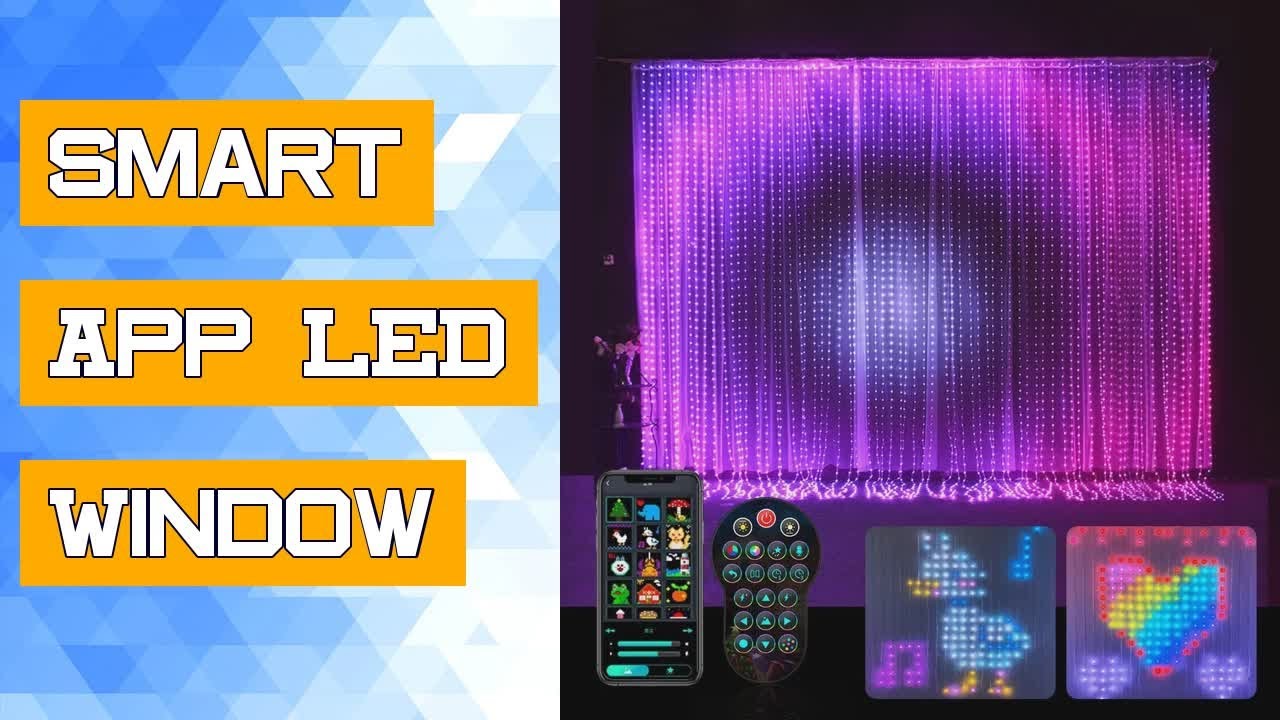 Smart App LED Window Curtain String Lights 400 LED Fairy Light DIY ...