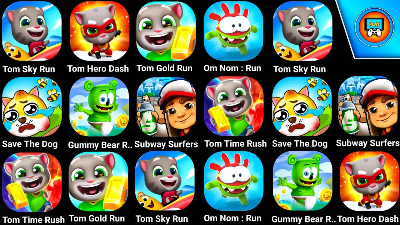 Talking Tom Hero Dash - Tom Gold Run - Tom Time Rush - Tom Sky Run ...