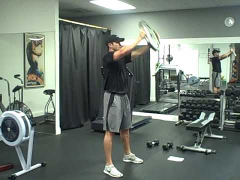 Standing Plate Front Raise - YouTube
