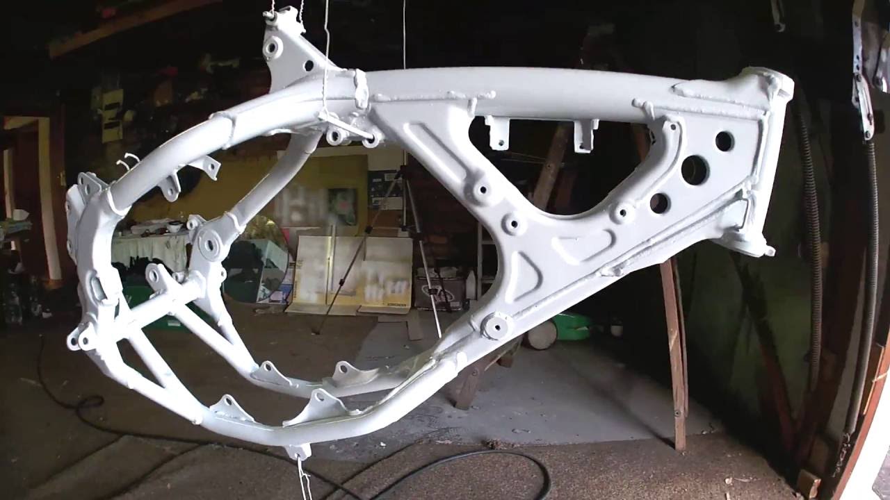 Yamaha YZ 125 Frame respray - YouTube