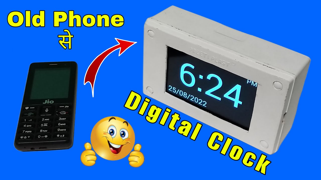 Make This Digital Clock By An Old Mobile..पुराने Phone से बनालो एक ...