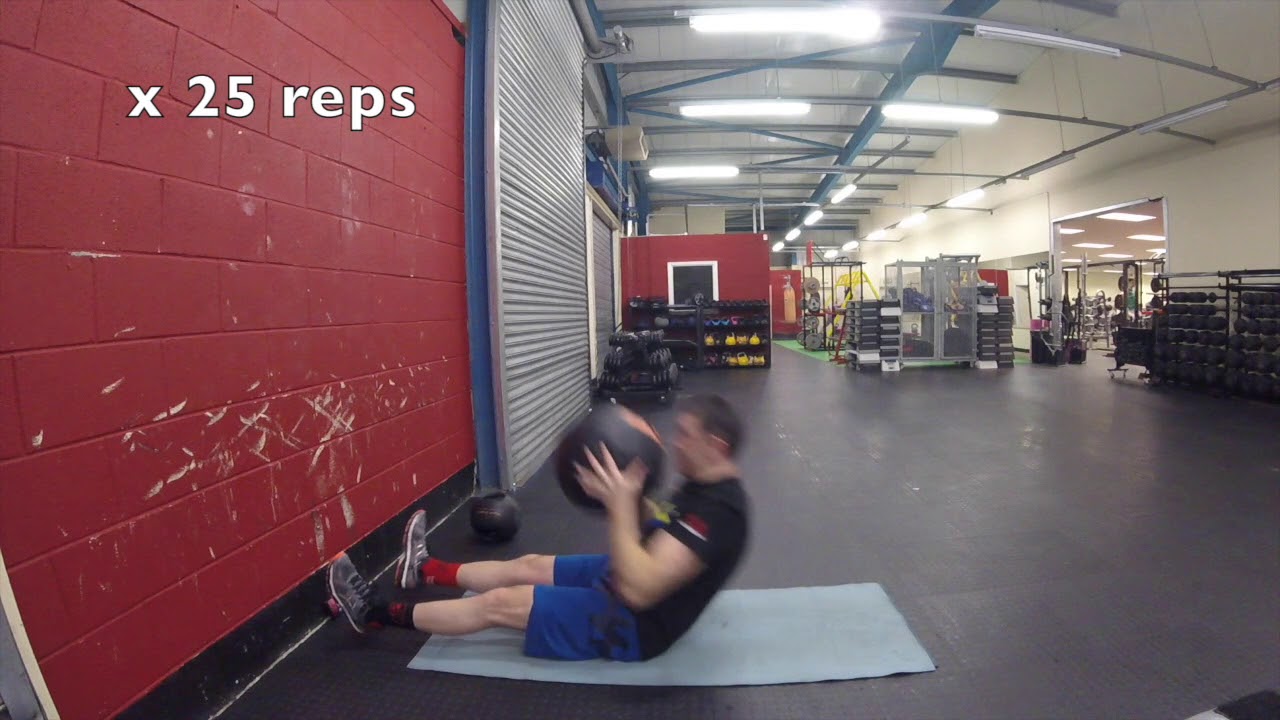 Wall Ball Push Long Sit Up - YouTube