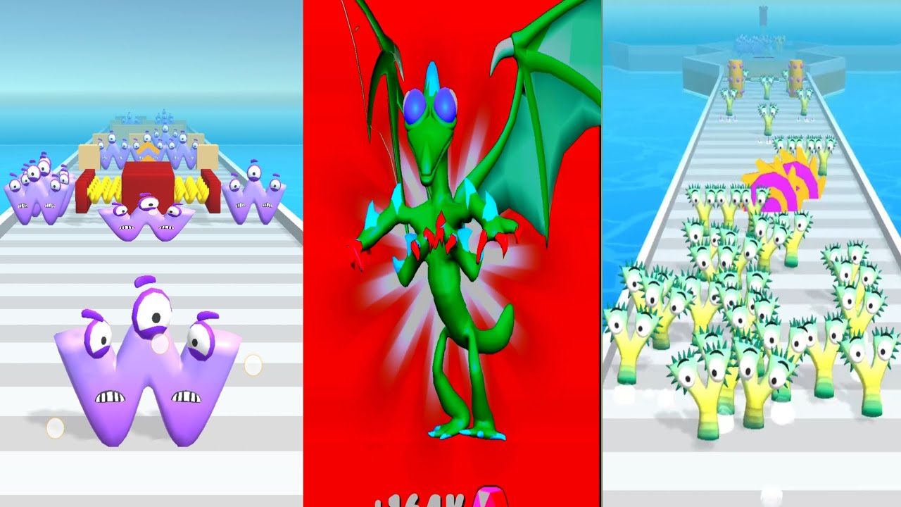 MERGE ALFHABET ABC RUN LETTER GO VS MERGE MONSTER RAINBOW FRENDS ...