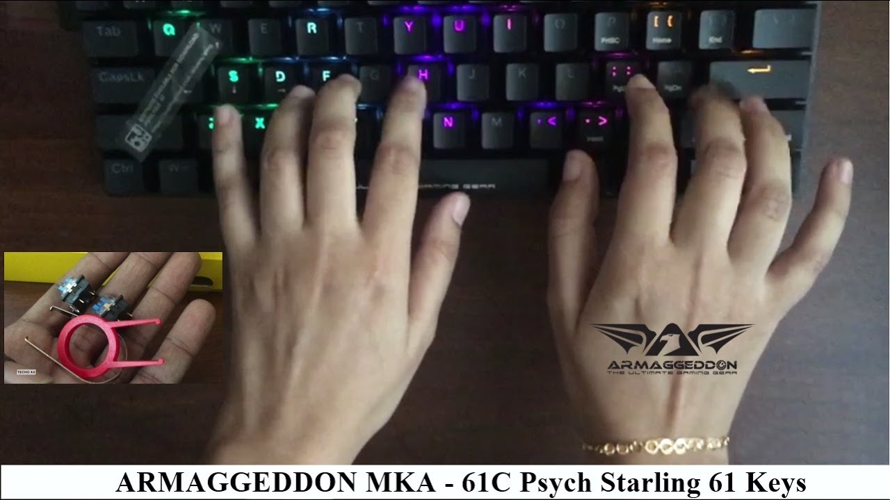 ARMAGGEDDON MKA - 61C Psych Starling 61 Keys Mechanical RGB Gaming ...