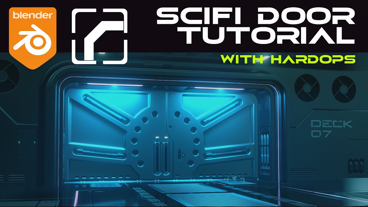 Scifi Door Tutorial For Blender Modeling Texturing Rendering In