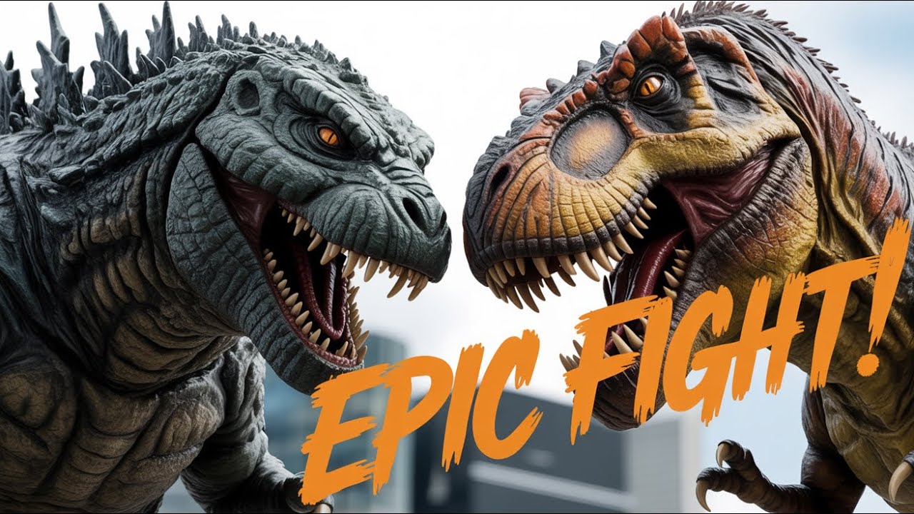 WHO WILL WIN T Rex VS Godzilla's EPIC FIGHT? - YouTube