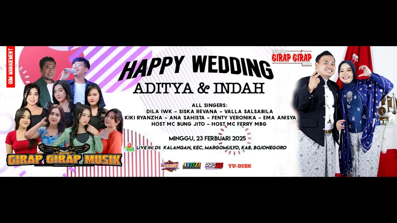 🔴 (LIVE) GIRAP - GIRAP MUSIC || WEDDING INDAH PRATIWI & ADITYA DWI ...