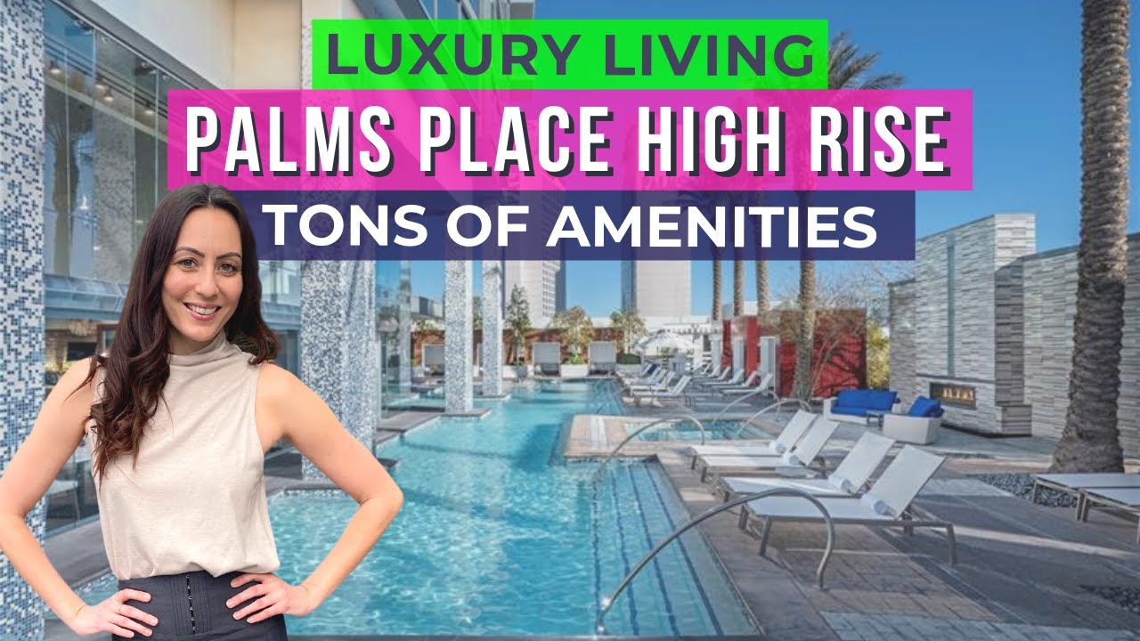 Palms Place Las Vegas - Luxury High-Rise Condo Tour - Corner Unit with ...