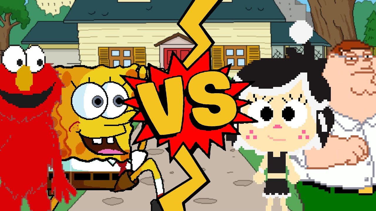 M.U.G.E.N Battles | Elmo/SpongeBob vs Hanazuki/Peter Griffin - YouTube
