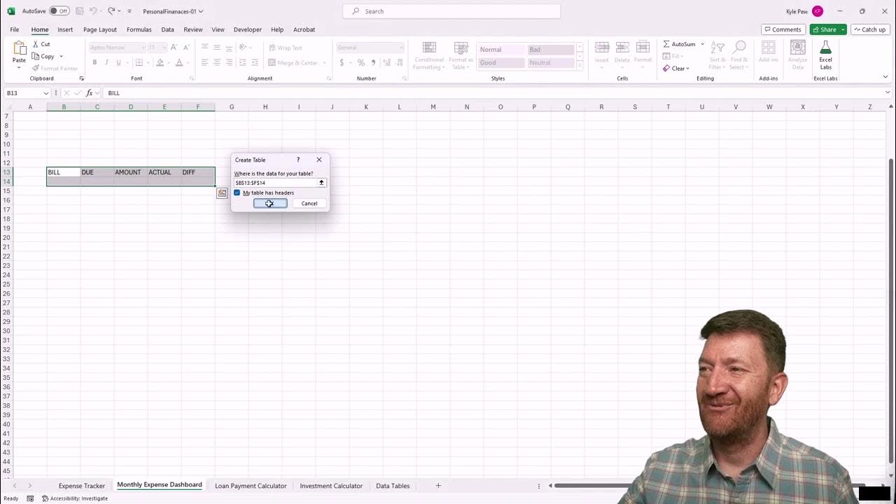 Formatting Excel Tables - YouTube