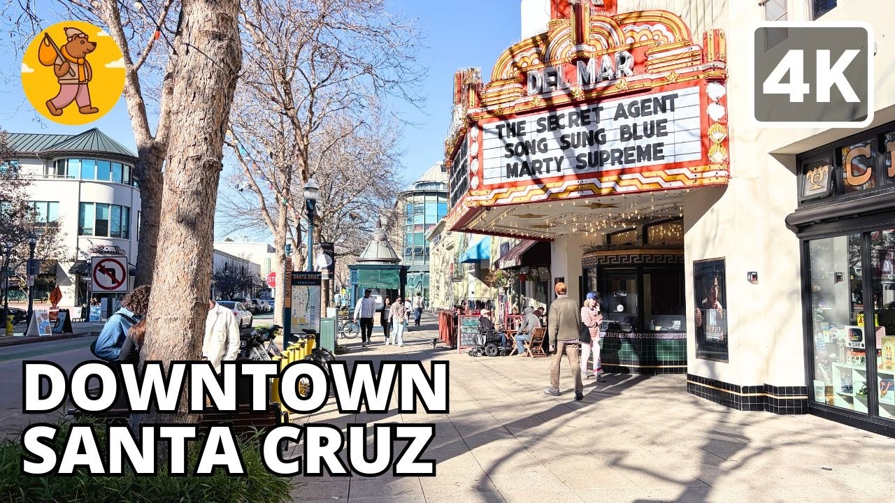 4K Downtown Santa Cruz Walking Tour 2026 | 🔊 Binaural Sound - YouTube