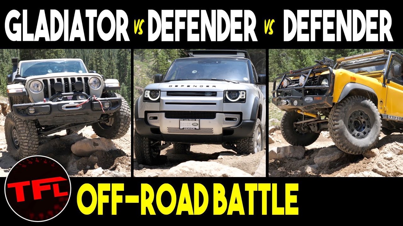 Jeep Gladiator vs Land Rover Defender vs Classic Defender vs Rock ...