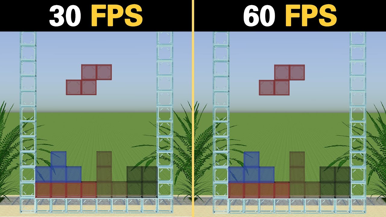 Minecraft TETRIS: 30 FPS vs. 60 FPS Simulation V25 - 4K🤭 - YouTube