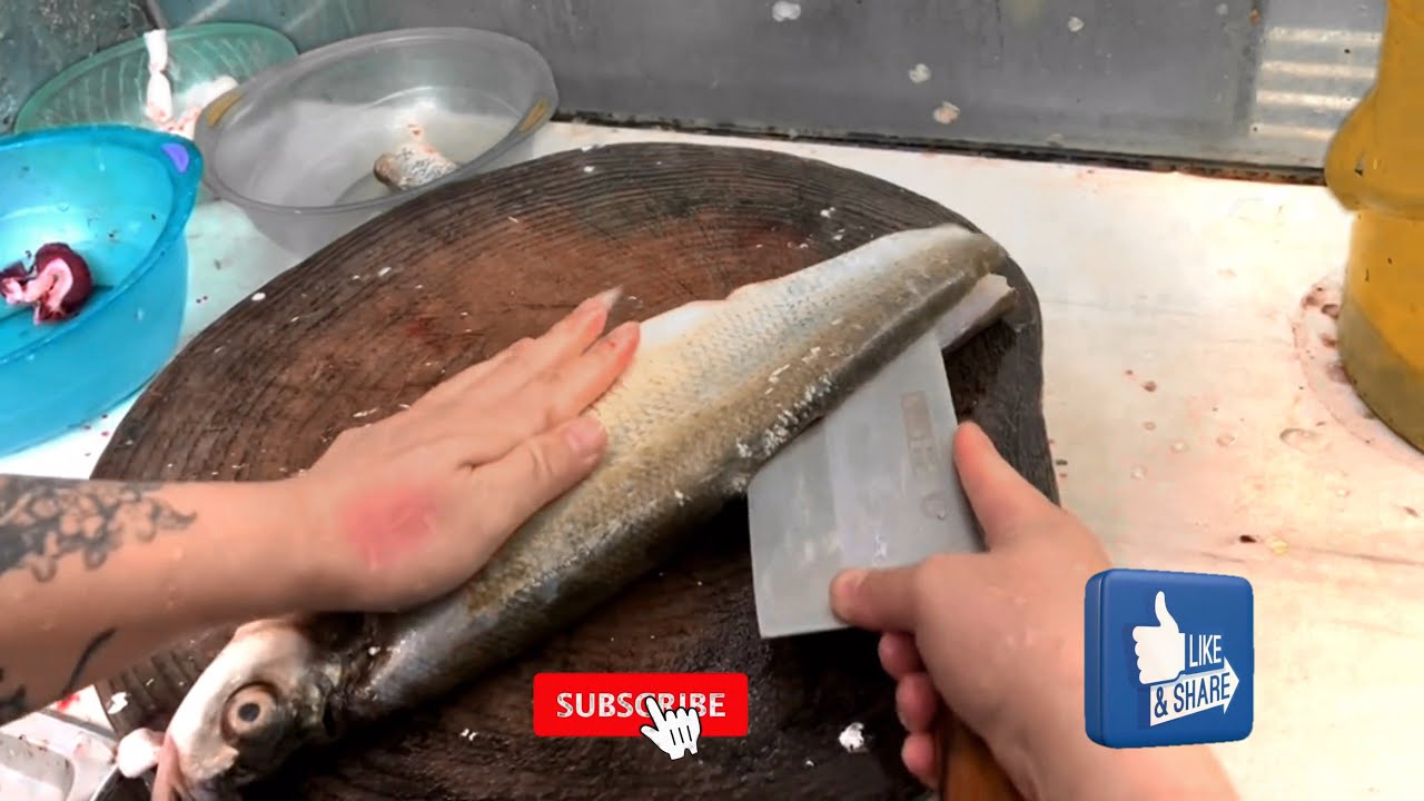 You will Shock !! fresh fish cutting a live fish cutting | pagputol ng ...