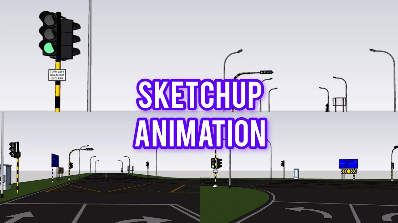 Sketchup Animation - Traffic Light Junction at Jalan Meranti. Sarikei ...
