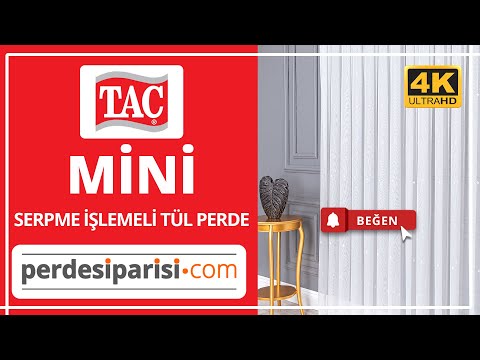 Taç Mini Serpme İşlemeli Keten Tül Perde (4K) PerdeSiparisi.com