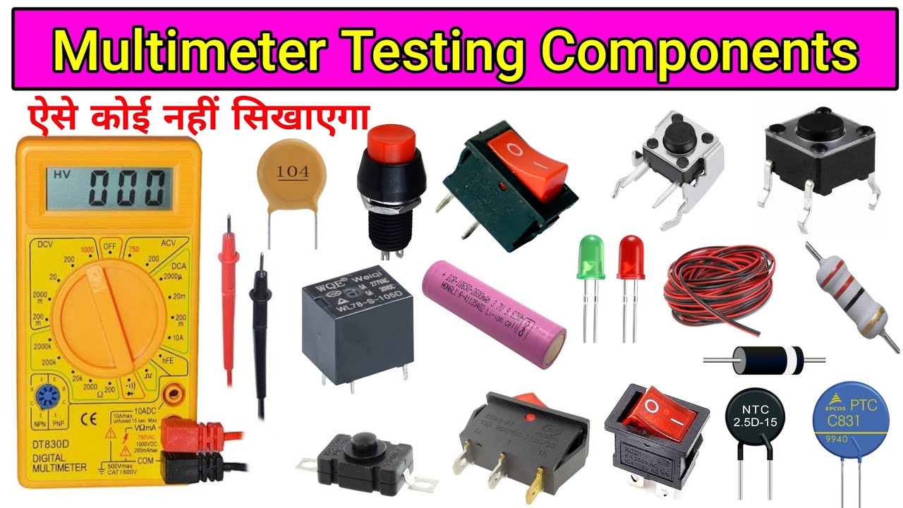 Electronic Component Testing Multimeter | Digital Multimeter use ...