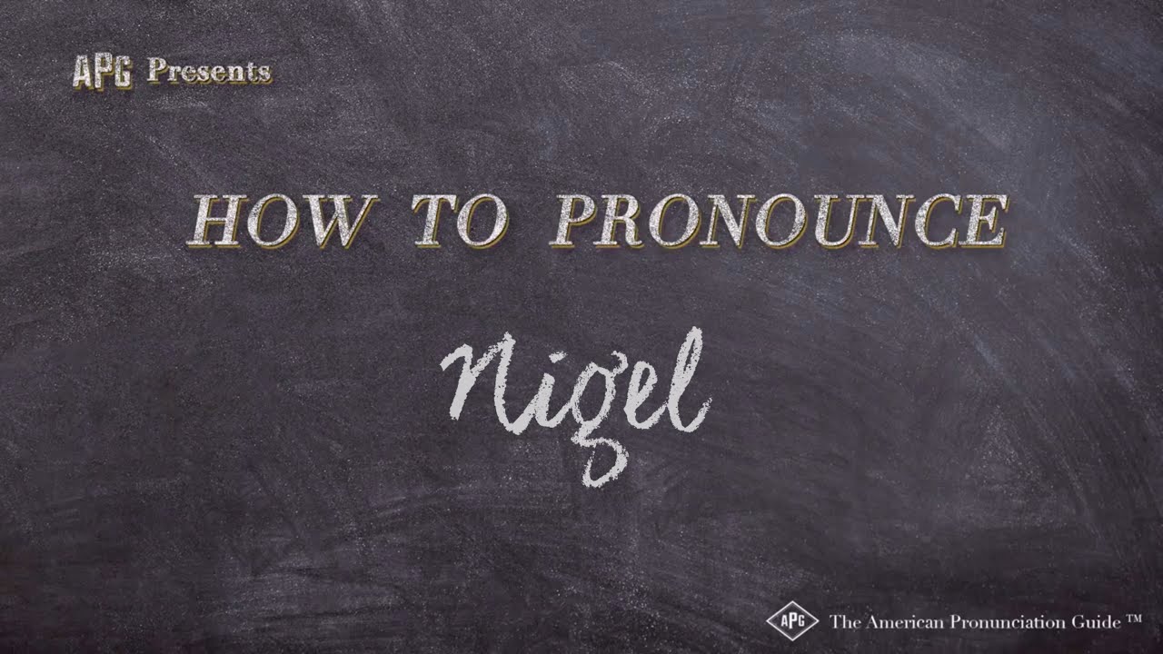 How to Pronounce Nigel (Real Life Examples!) - YouTube