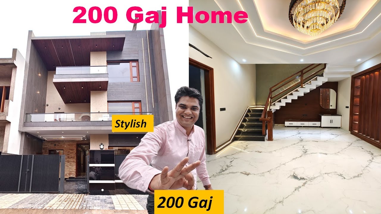 200 Gaj ka modern ghar | 5 BHK Duplex East Facing 200 Gaj | Stylish 200 ...