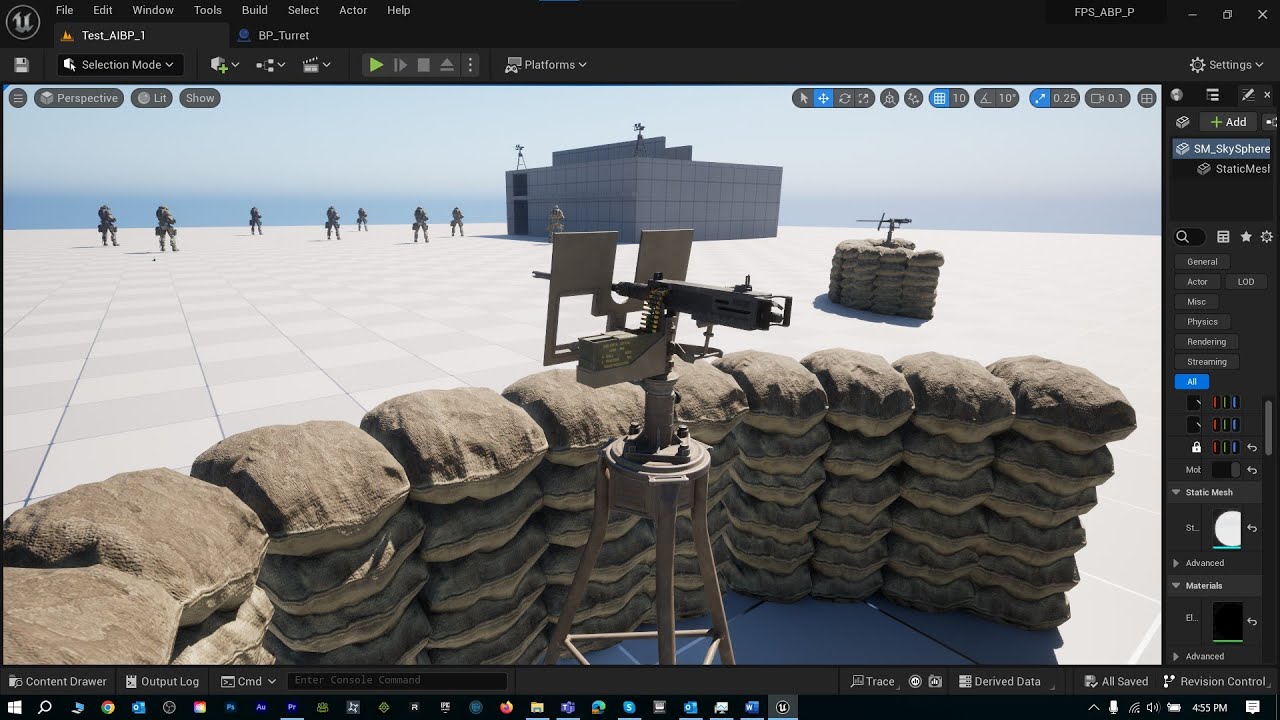 Unreal 5 | Auto Turret Sentry | Retro FPS | Code Updates 04 | UE4 UE5.2 ...