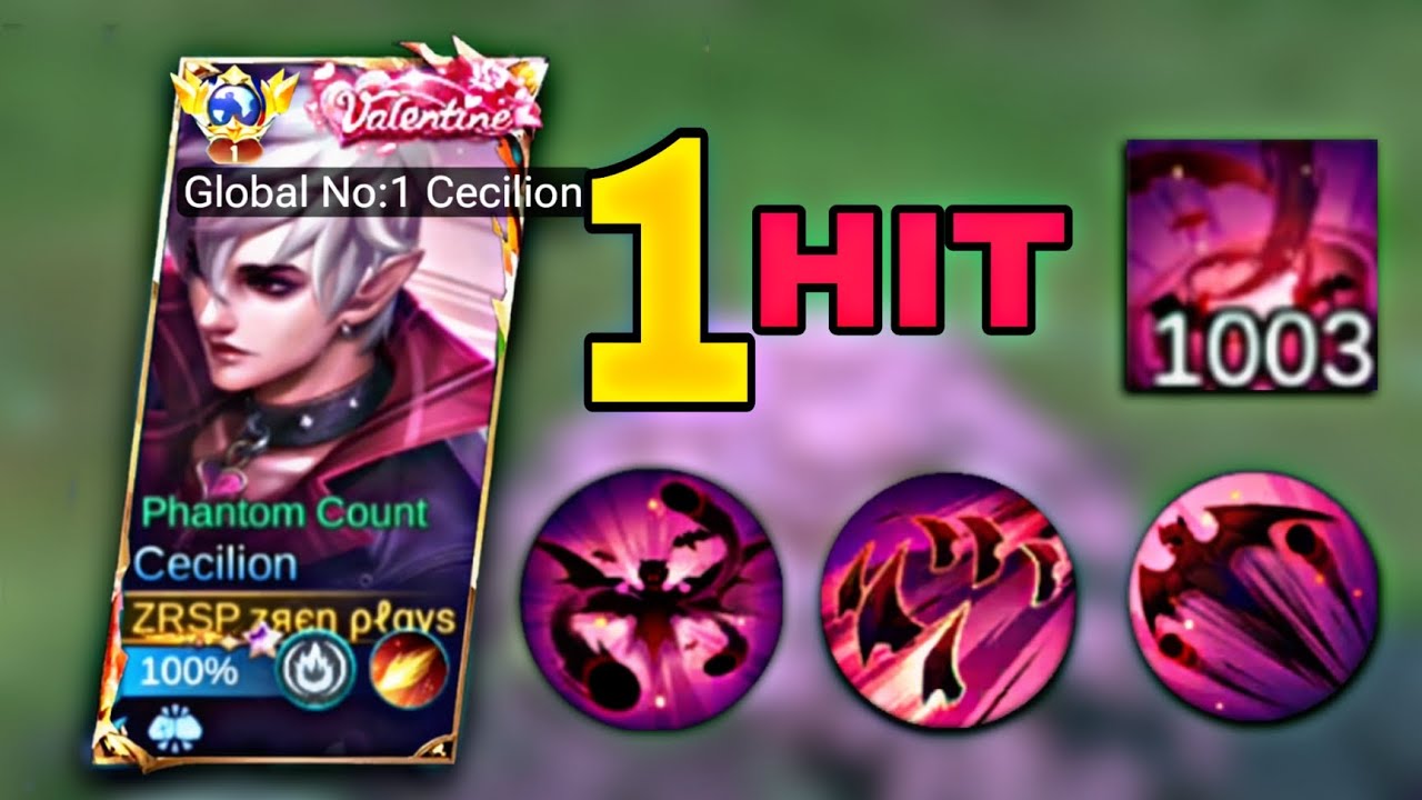 ZREN PLAYS|TOP GLOBAL CECILION 1 HIT ENEMY EASY 1003 STOCK IN 10 ...