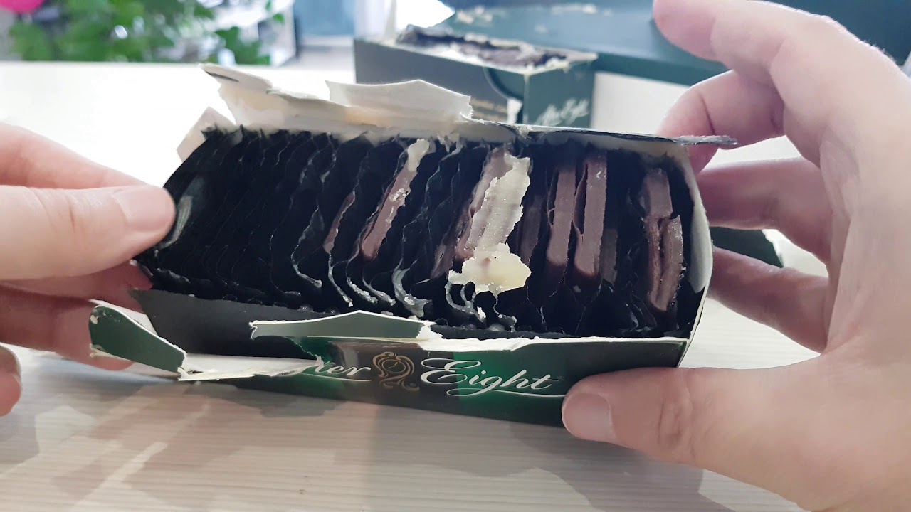 Expired 3 Years Old After Eight Mint Chocolate Thins Unboxing - YouTube