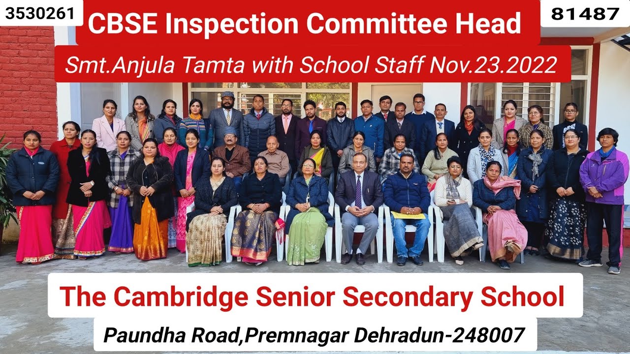 CBSE Inspection conducted at Cambridge Paundha Rd. Dehradun / Nov.23. ...