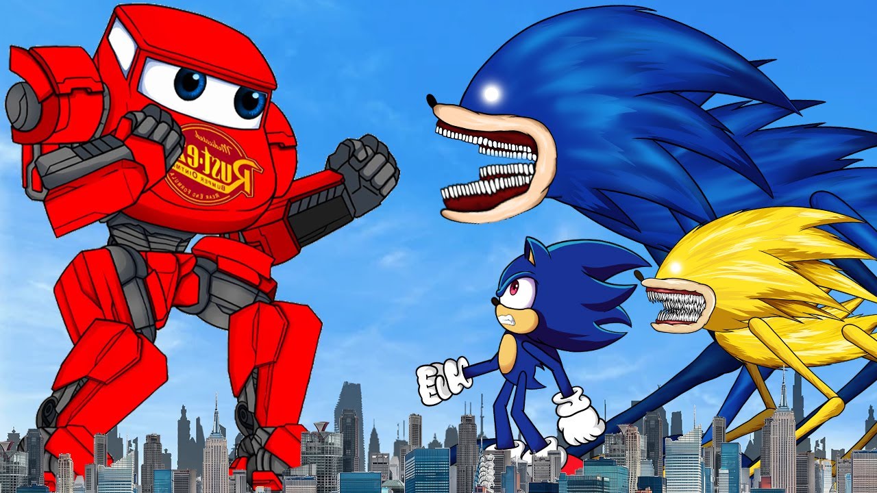 Lightning McQueen Transformers meets Sonic Tapes,Sonic The Hedgehog ...