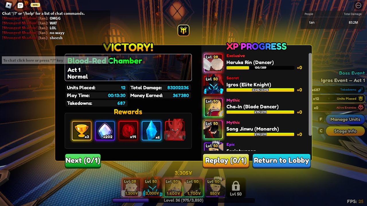 First time doing igris boss event and got secret in anime vanguard ...