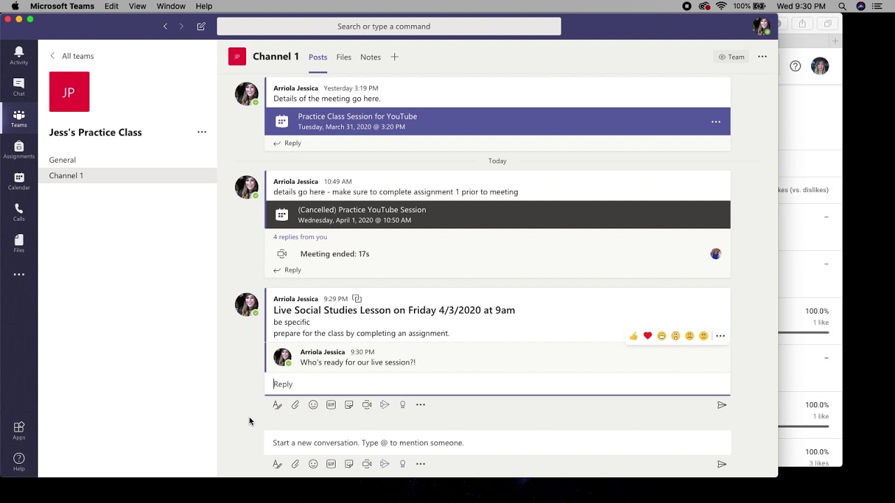 How To Create a Live Lesson on Microsoft Teams - YouTube