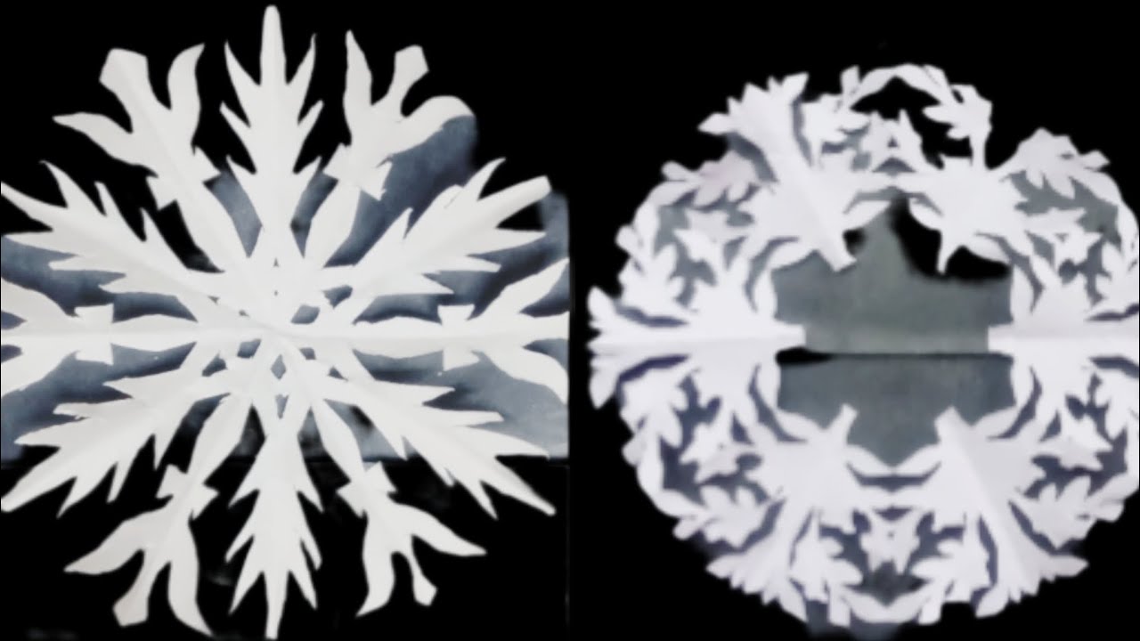 easy paper cutting snowflake how to make??? - YouTube