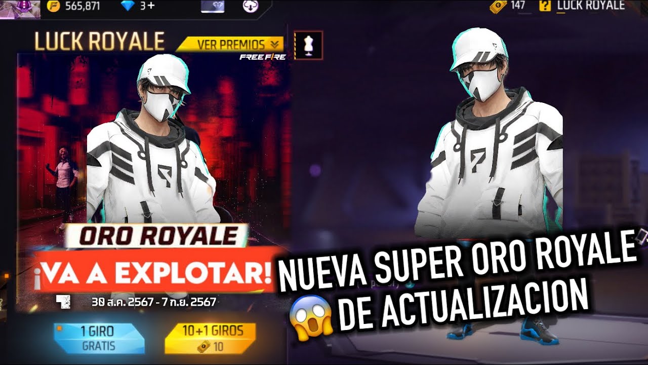 ESTA ES LA NUEVA ORO ROYALE GRATIS en FREE FIRE LATAM 😱👌 *nueva skin ...