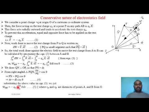 Conservative nature of electrostatics field - YouTube