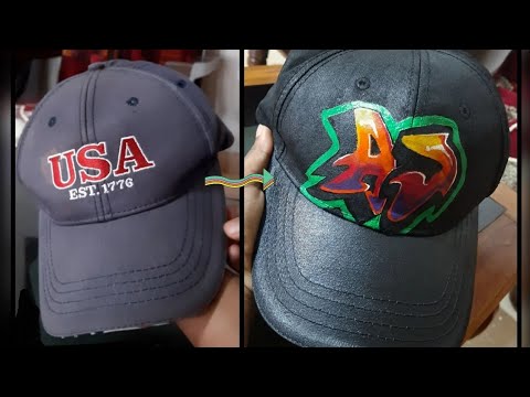 DIY Cap Painting || Custom Graffitti On Snapback - YouTube