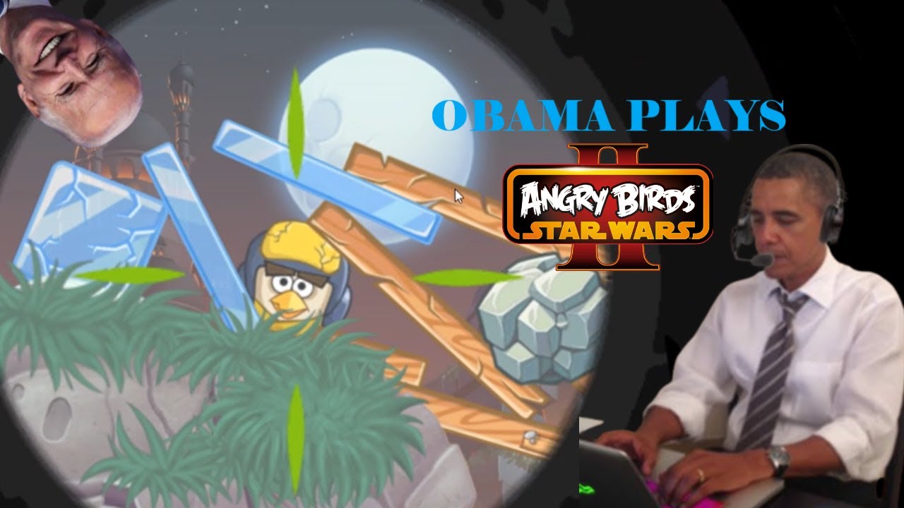 Barack Obama Plays: Angry Birds Star Wars II - YouTube