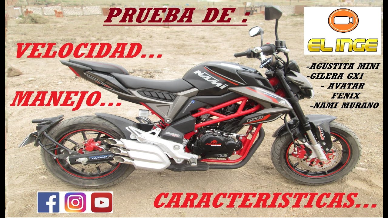 MOTO-/fenix avatar/agustita mini/gilera gx1/nami murano/ 150cc. - YouTube