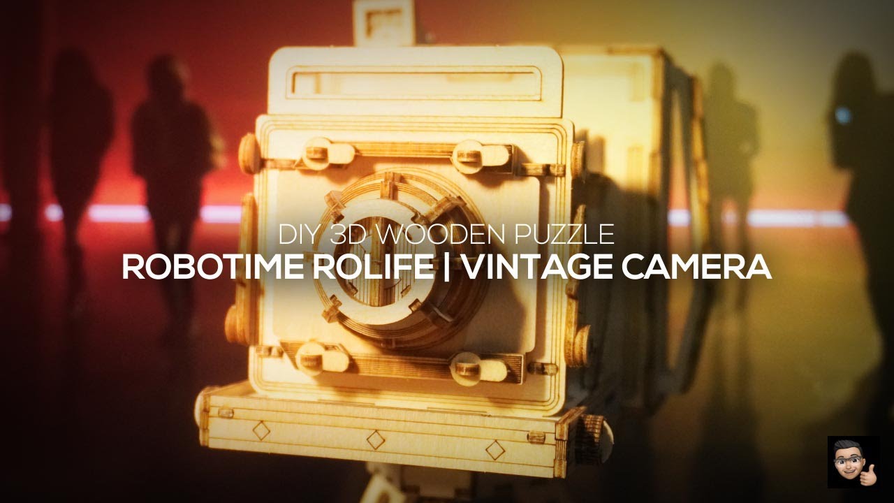 DIY 3D Wooden Vintage Camera Puzzle (By Robotime RoLife) #ASMR - YouTube