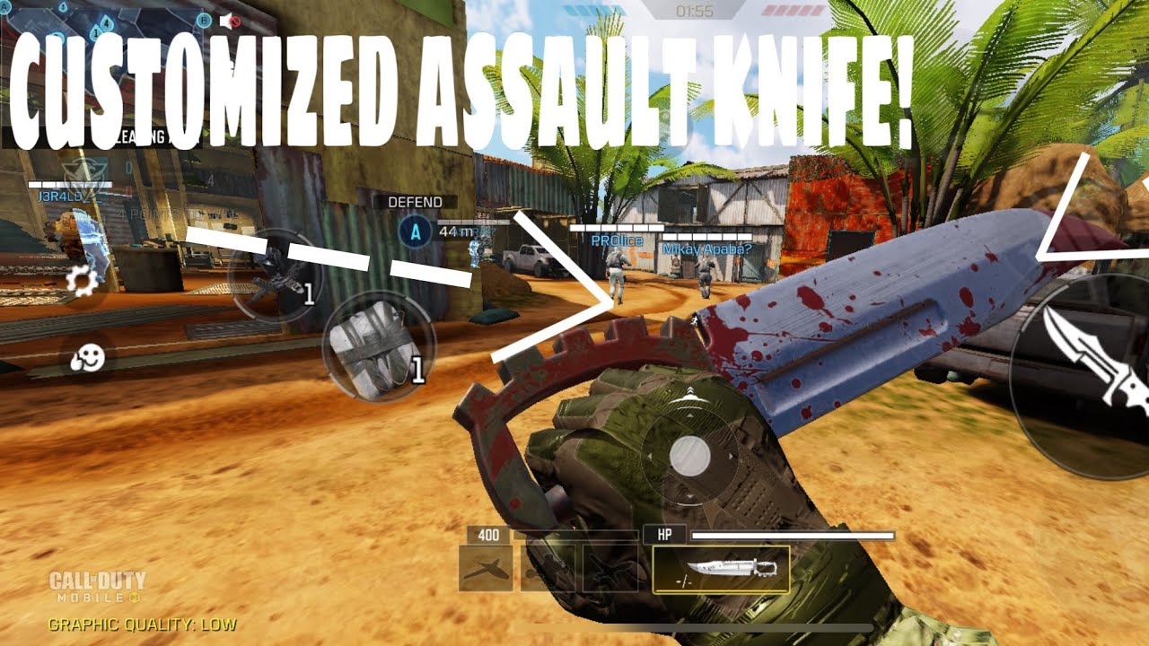 CUSTOMIZED ASSAULT KNIFE TUTORIAL! - YouTube